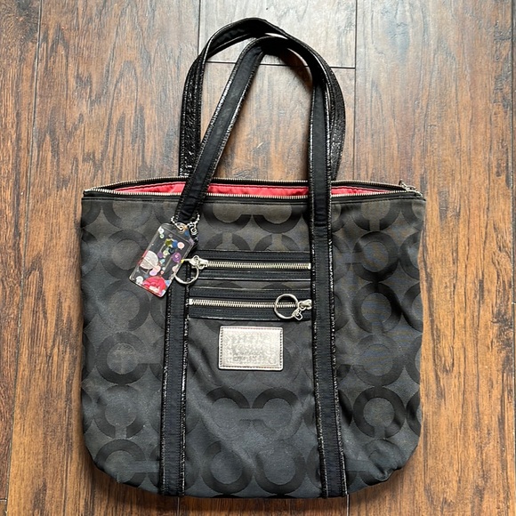 Coach | Bags | Coach Black Poppy Shoulder Bag | Poshmark